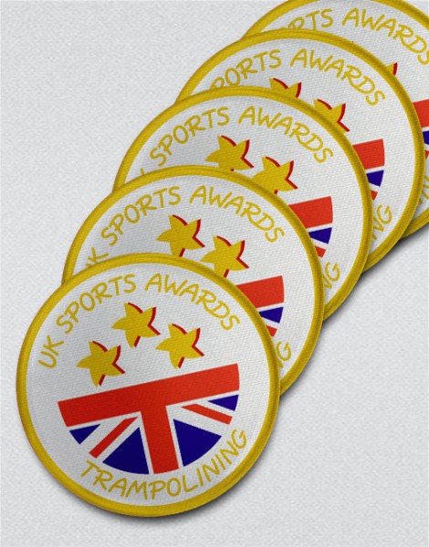 Trampoline Badge Award 3 (Pack of 5) | UK Sports Awards